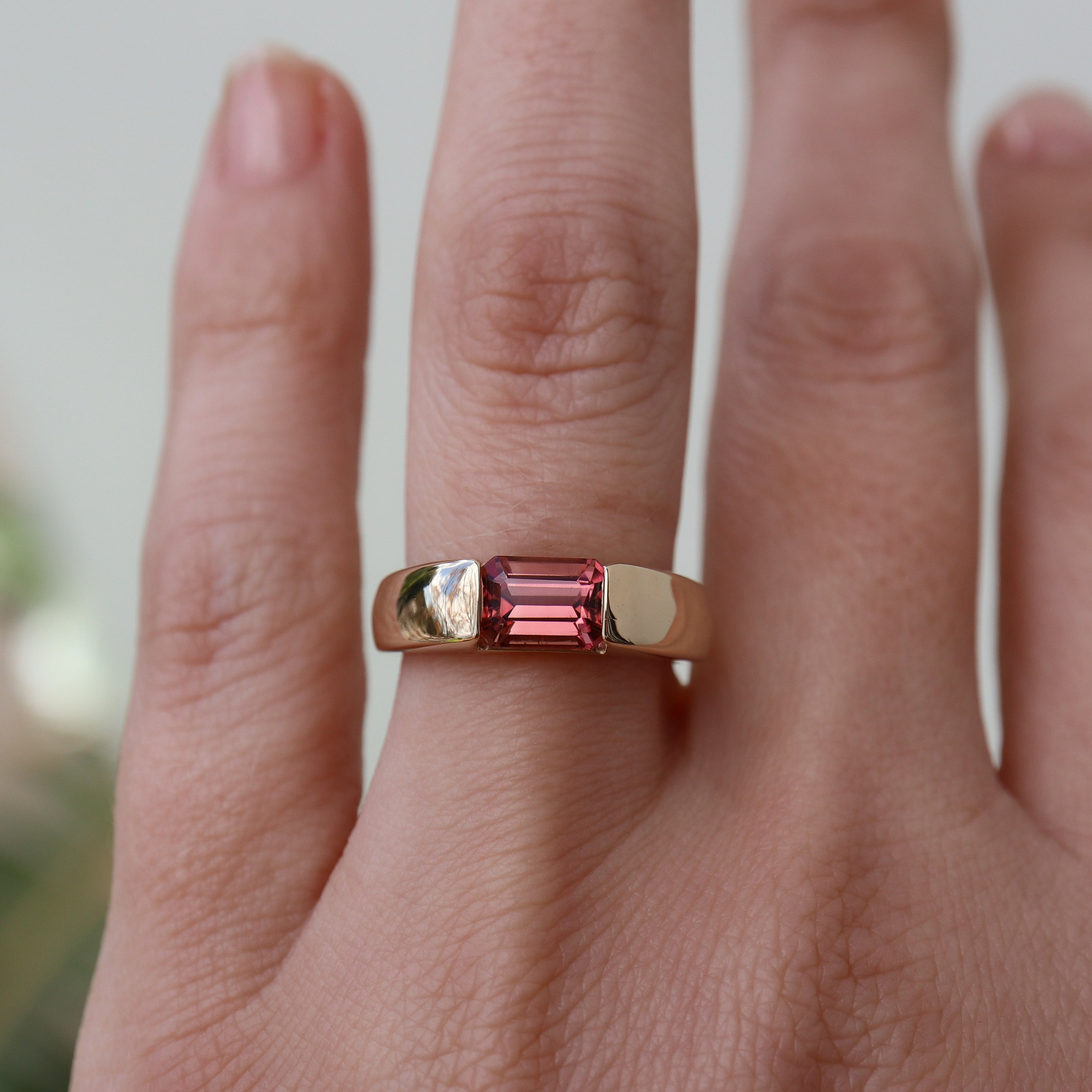 The Willa Ring with a Pink Red Tourmaline– Rosedale Jewelry