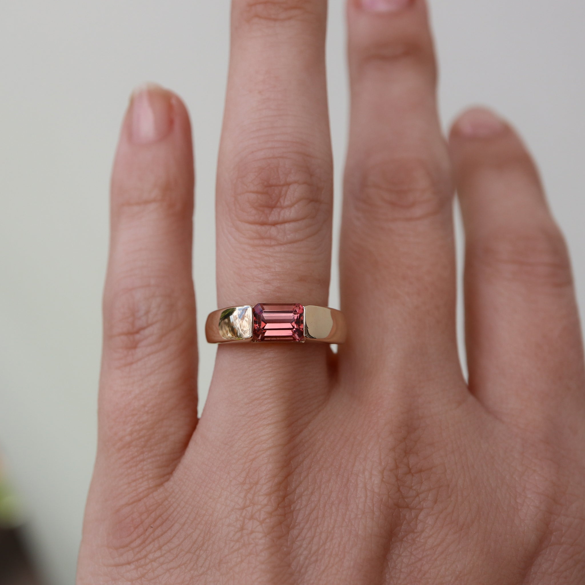 The Willa Ring with a Pink Red Tourmaline– Rosedale Jewelry