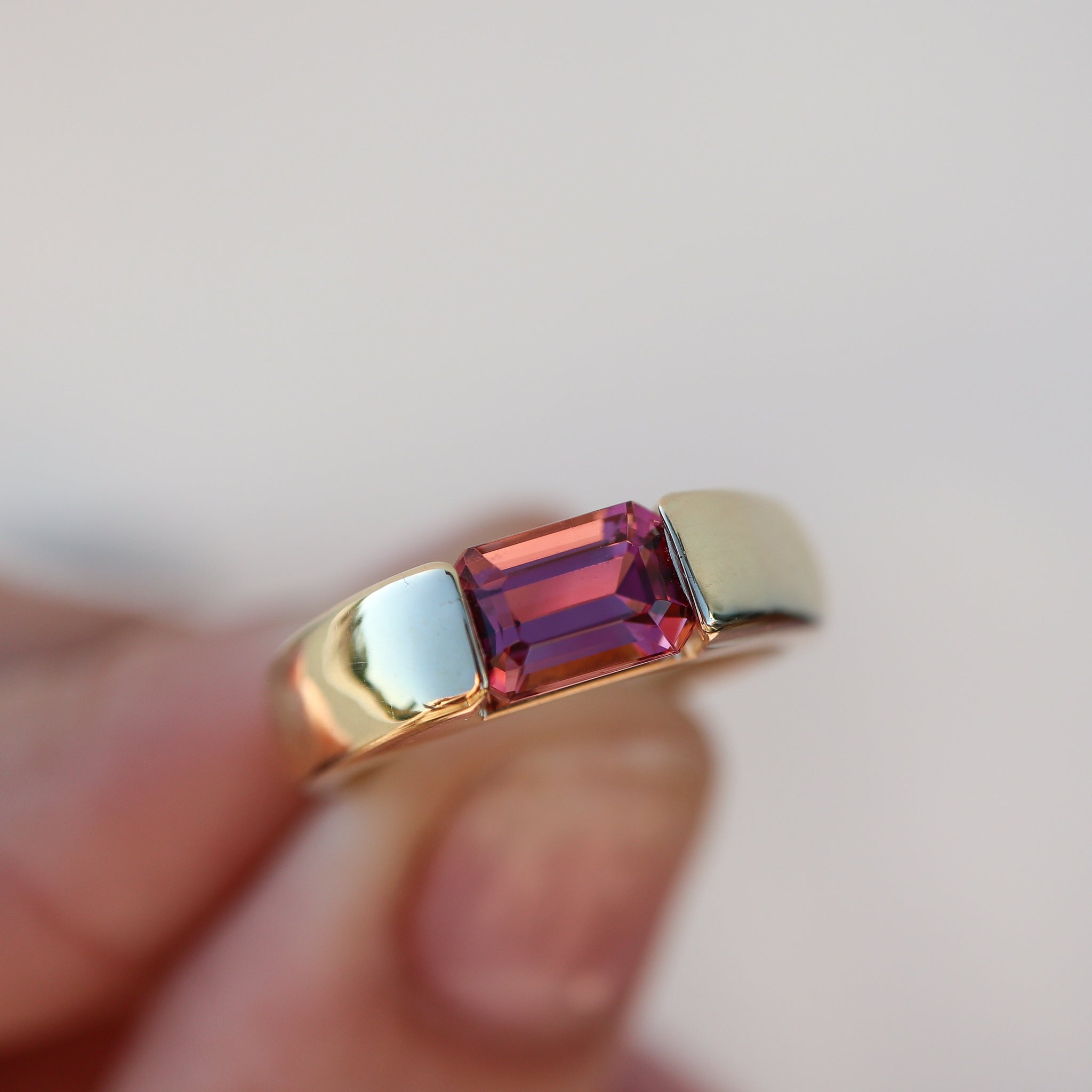 The Willa Ring with a Pink Red Tourmaline– Rosedale Jewelry