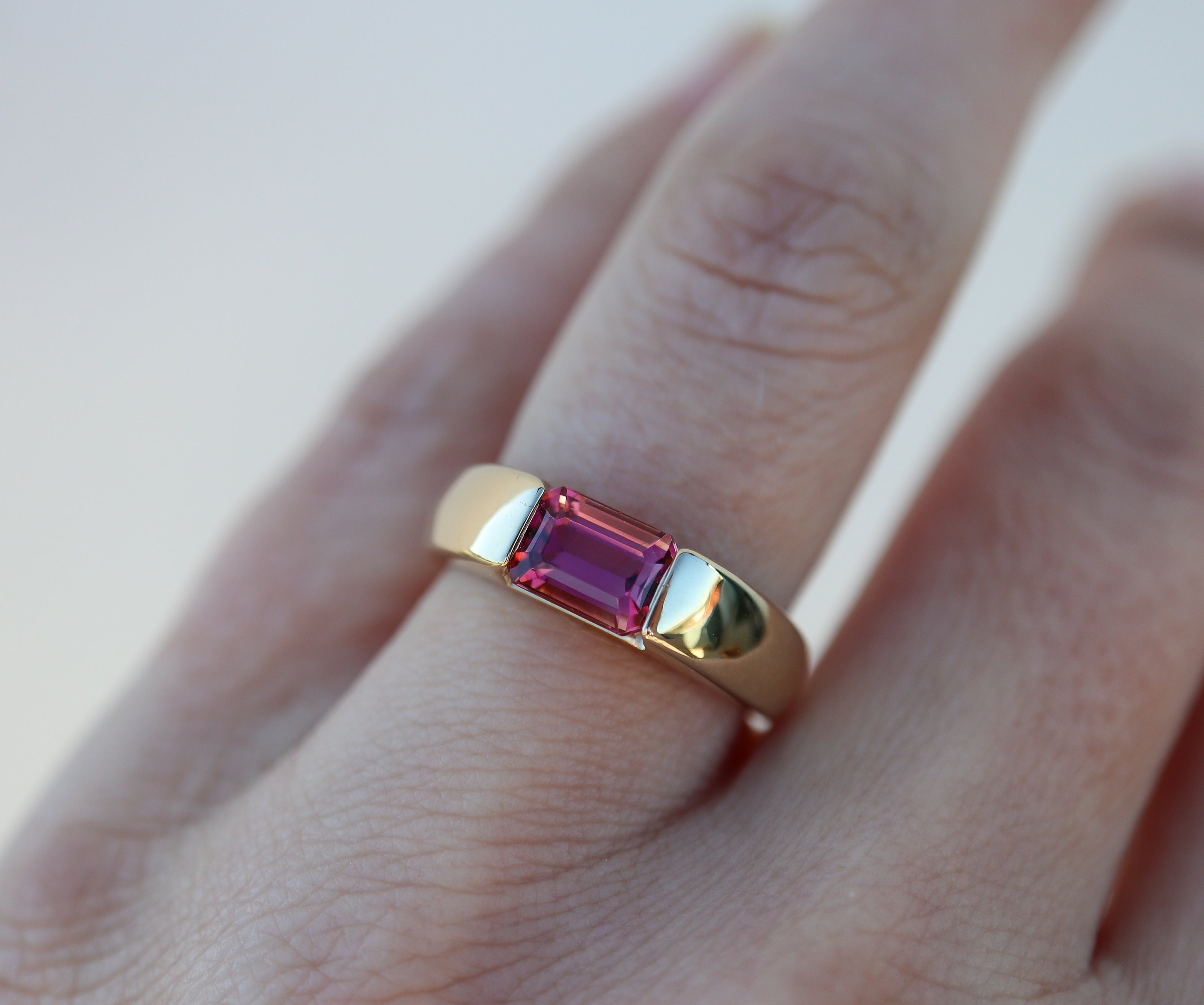 The Willa Ring with a Pink Red Tourmaline– Rosedale Jewelry