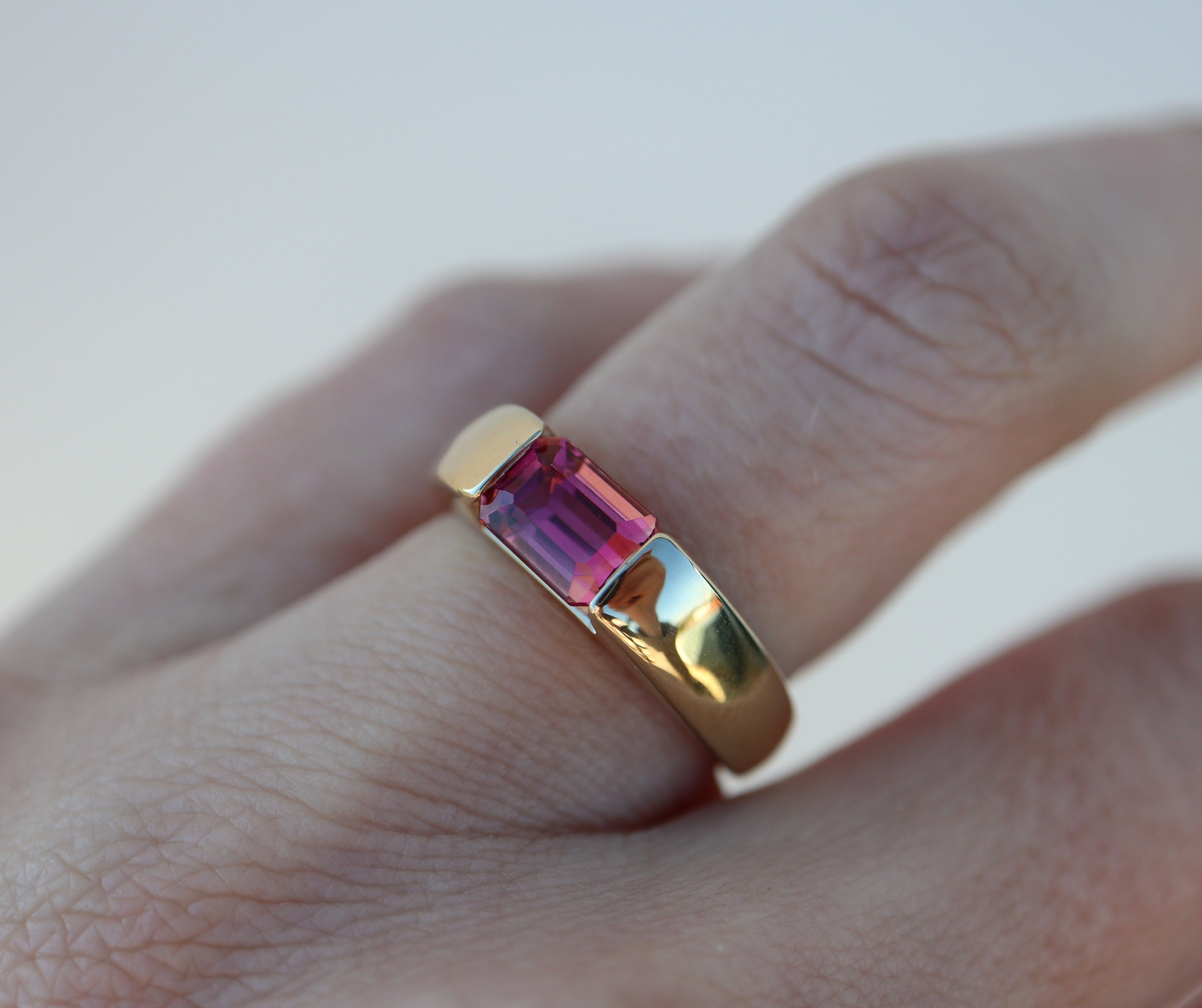 The Willa Ring with a Pink Red Tourmaline– Rosedale Jewelry